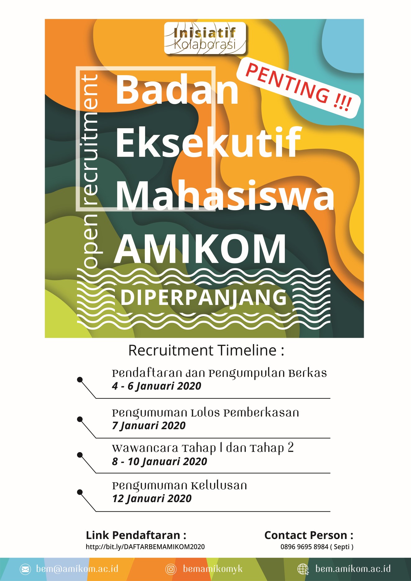 Open Rekruitment STAFF BEM KM AMIKOM | Universitas Amikom Yogyakarta