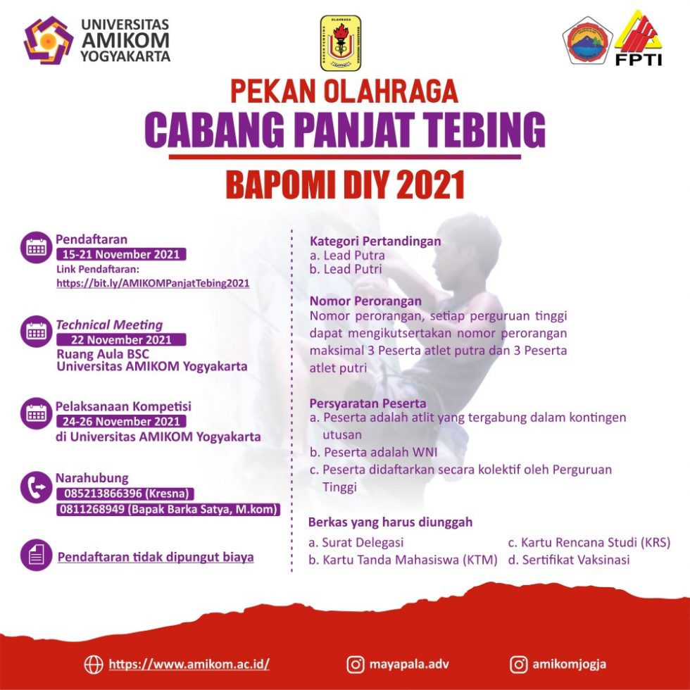 Pekan Olahraga BAPOMI DIY 2021 | Universitas Amikom Yogyakarta