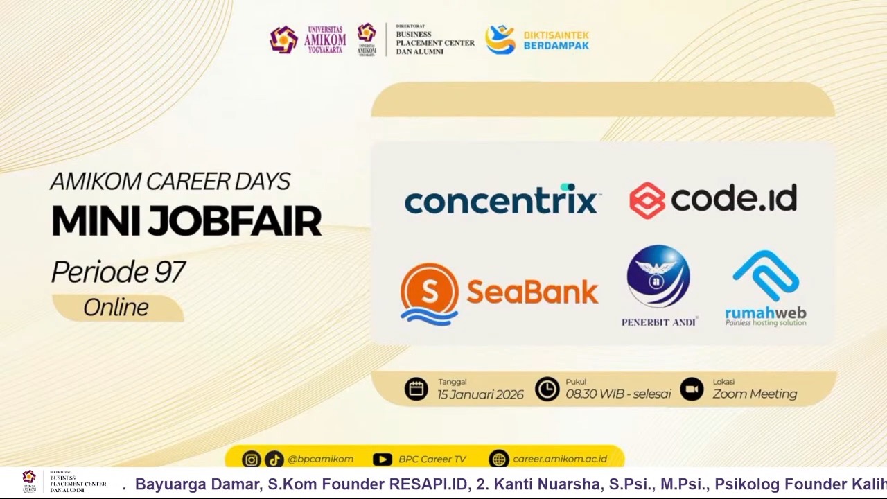 Mini Job Fair AMIKOM Periode 97 Jembatani Wisudawan dan Industri ...
